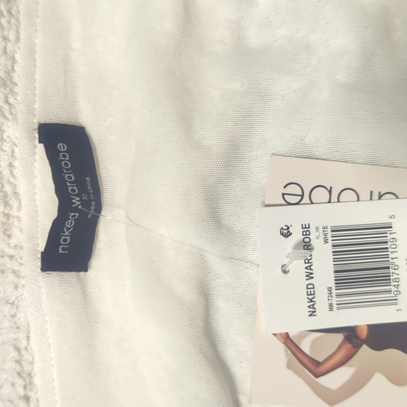 naked wardrobe | Tops | Nwt Naked Wardrobe White Texture Crop Top | Poshmark